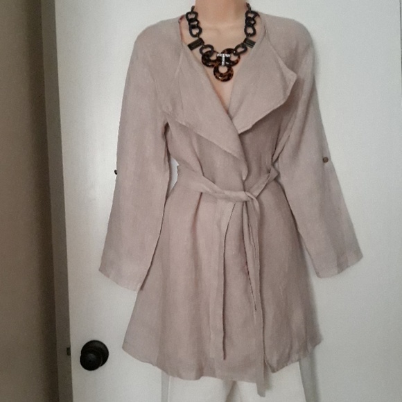 Alessia Pacina | Jackets & Coats | Nwt Alessia Pacini Linen Belted Wrap Top | Poshmark